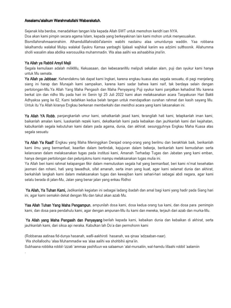 DOA Syukran HBA - 2022 | PDF | Kajian Bahasa Asing | Hukum