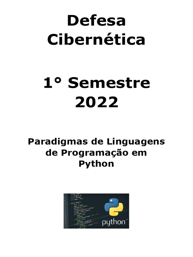 Paradigmas De Lingiagens De Progracacao Python Pdf Linguagem De 