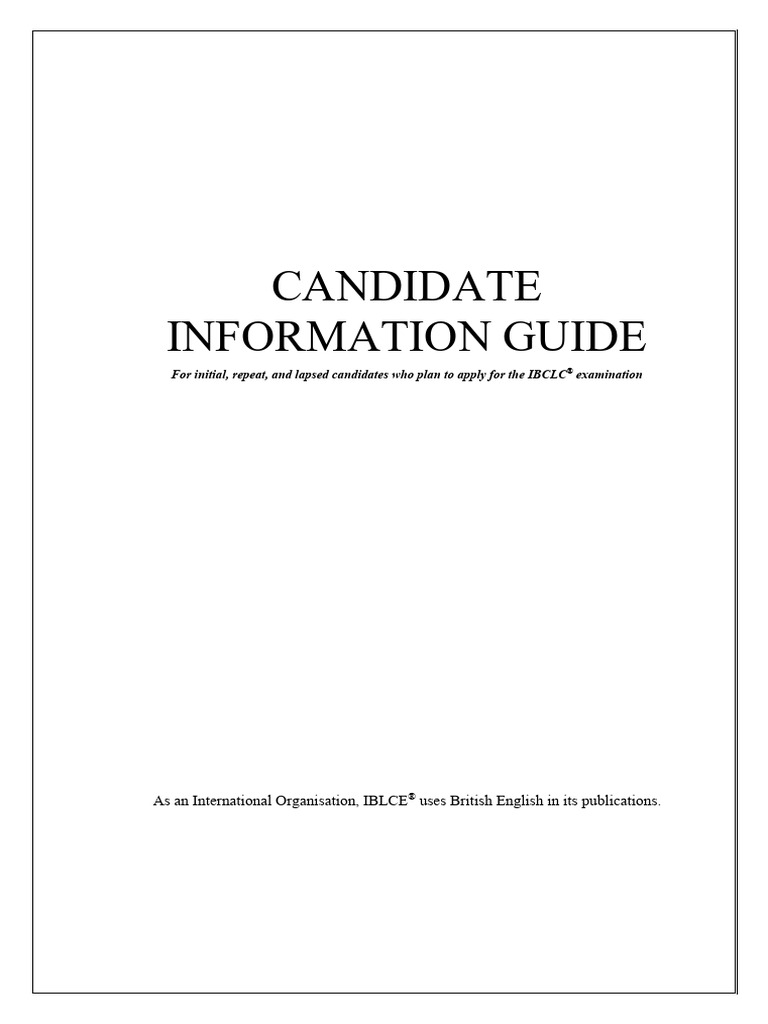 2024 May 10 Candidate-Information-Guide FINAL | PDF | Communication | Breastfeeding