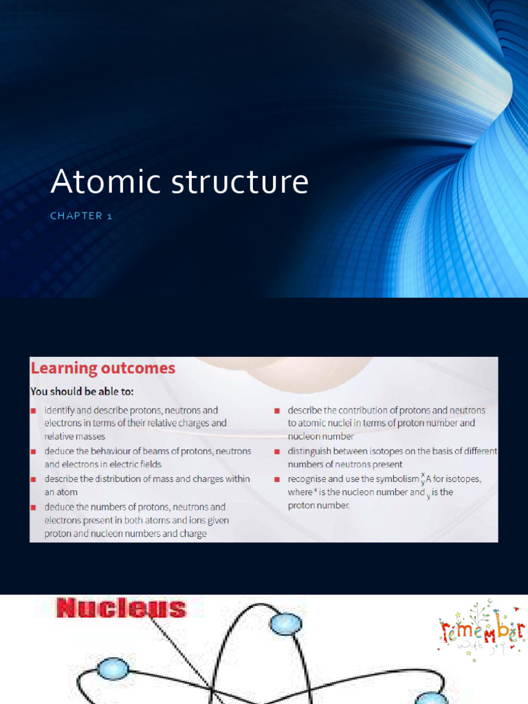 Chapter 1 - Atomic Structure | PDF | Atoms | Atomic Nucleus