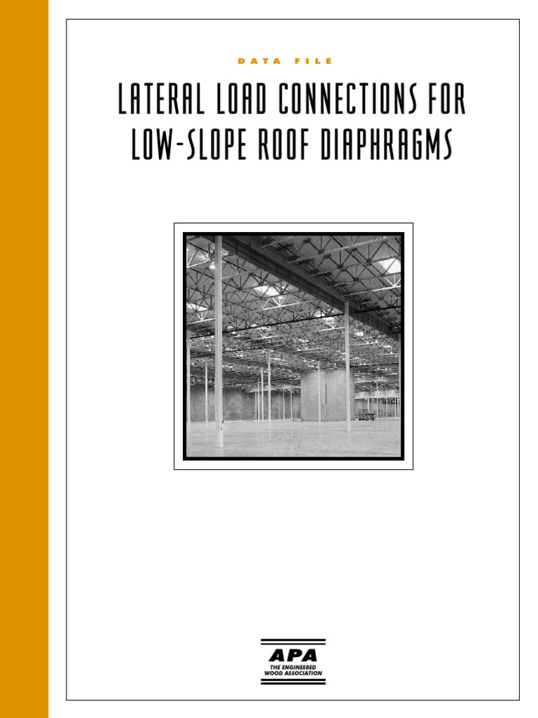 Lateral Load Connectors for Low-slope Roof Diaphragms Z350 | PDF ...
