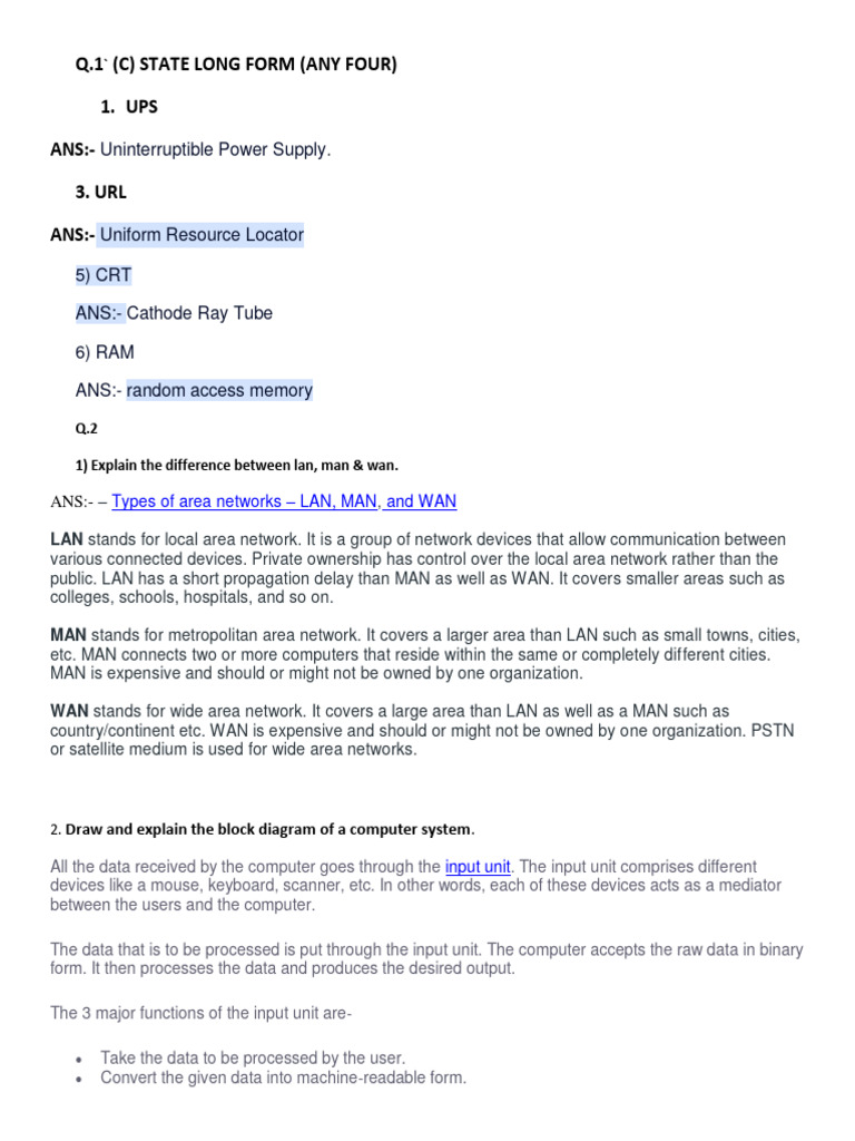 Answer Elective 2 Computer | PDF | Wi Max | Computer Network