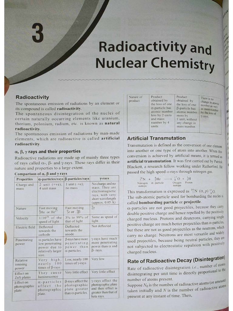 Radioactivity Nuclear Chemistry | PDF