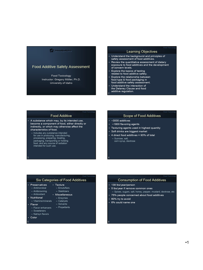 Food Additives | PDF | Food Science | Foods