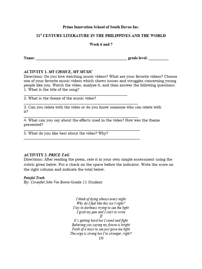 21st Century Handouts 5-7 | PDF | Educational Assessment | Cognitive ...