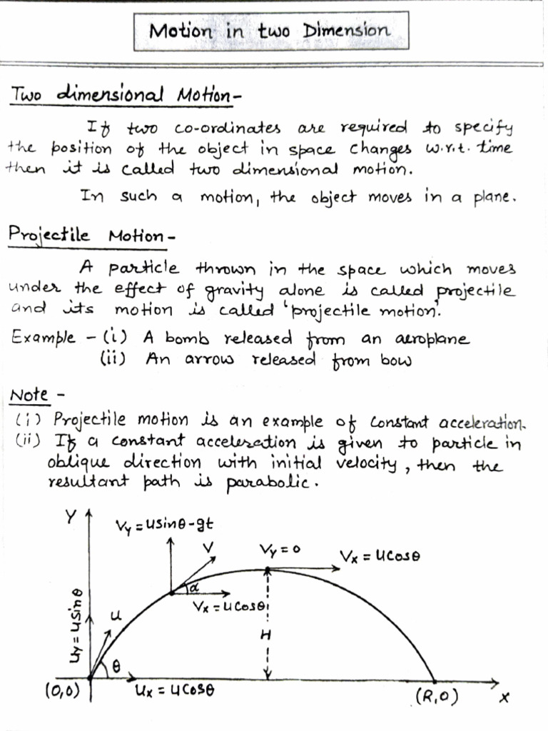 Ch-5 Motion in Two Dimensions | PDF