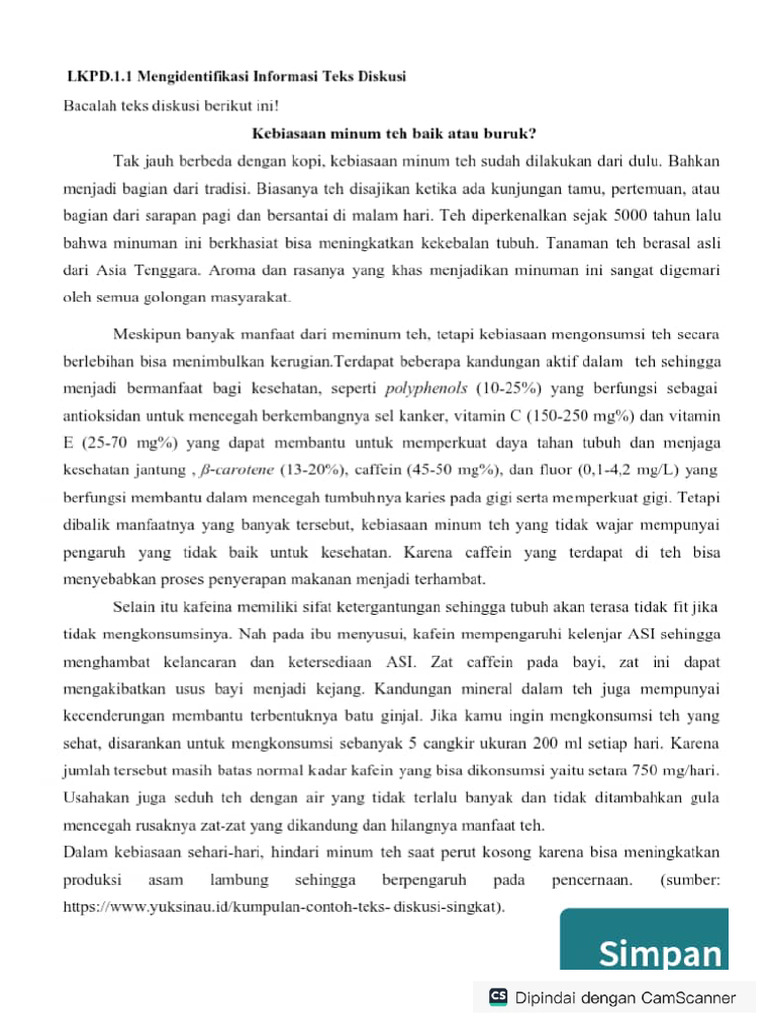 LKPD Mengidentifikasi Informasi Teks Diskusi | PDF