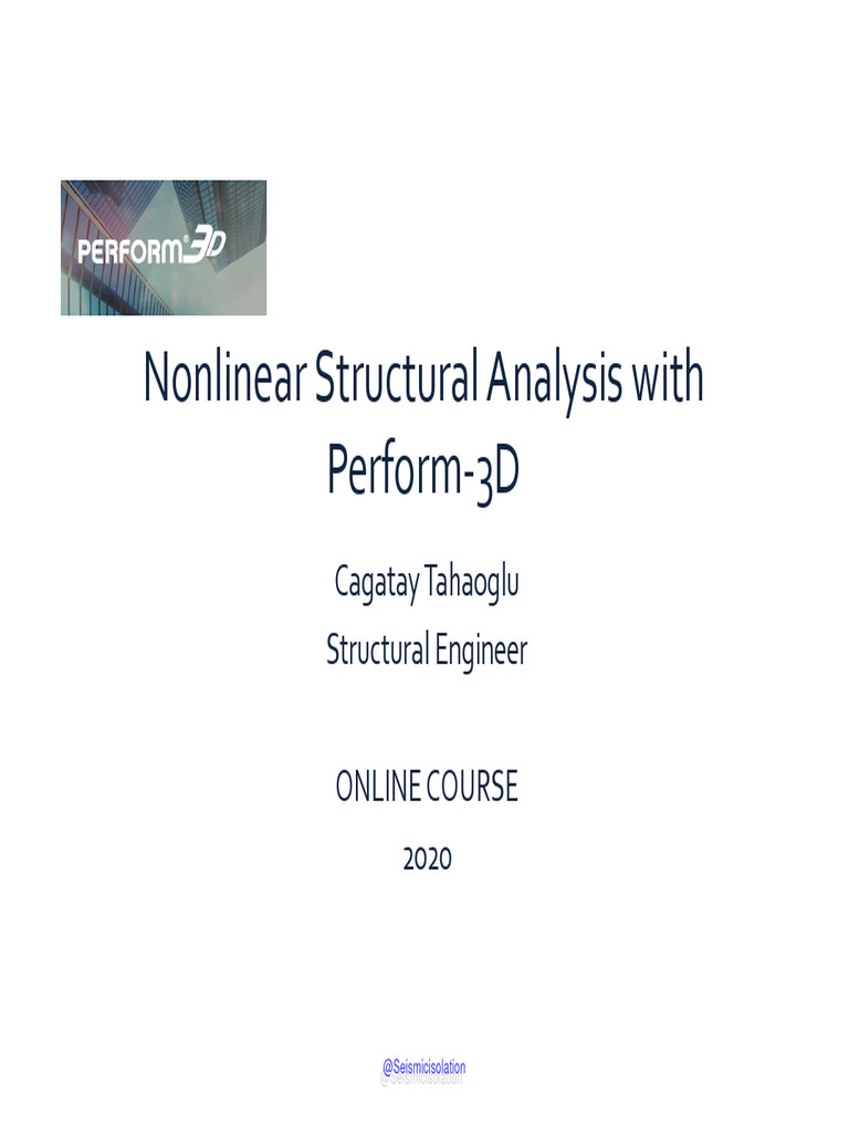 1.1 Perform3d-Introduction | PDF | Structural Analysis | Deformation (Engineering)