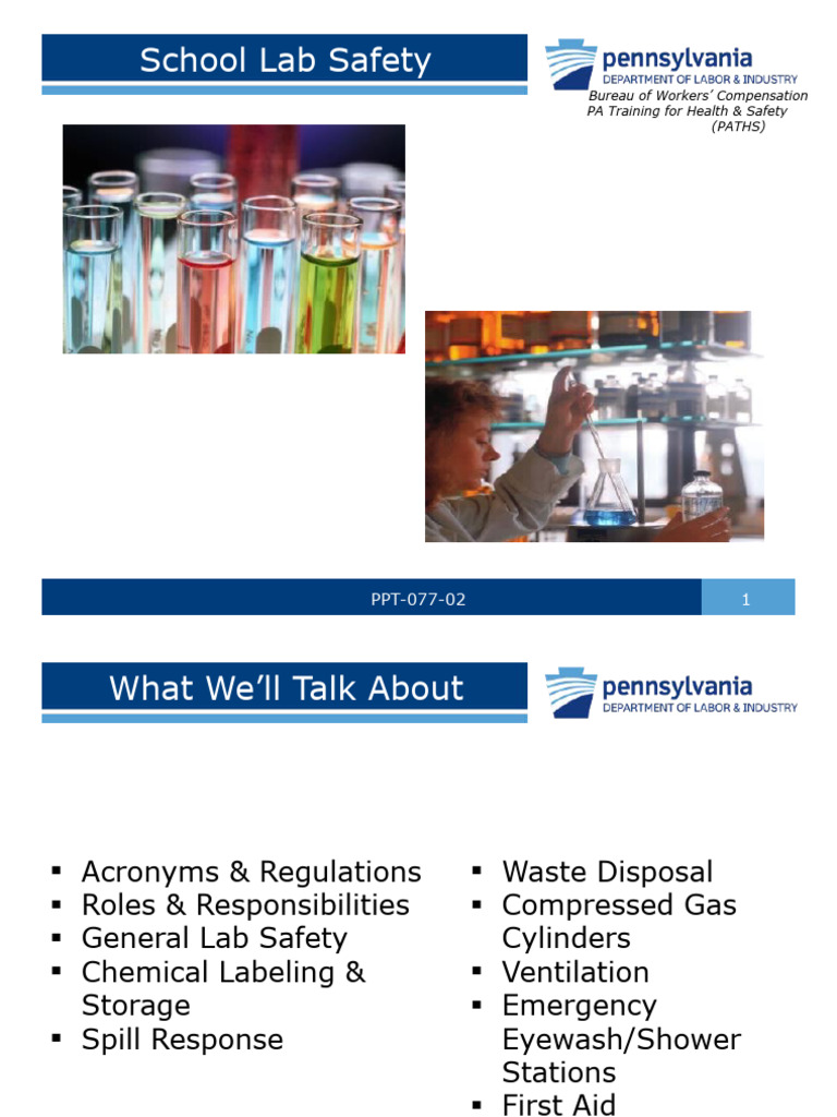 School Laboratory Safety | PDF | Laboratories | Occupational Safety And ...