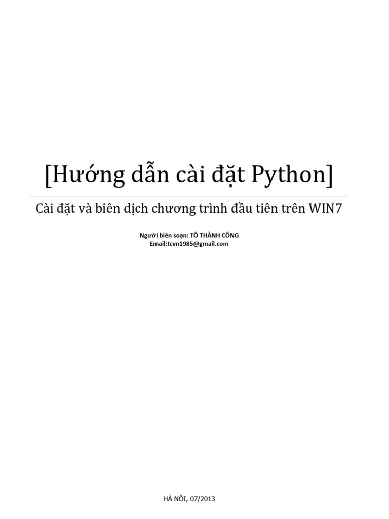 Huongdancaidat Python v1 0 | PDF