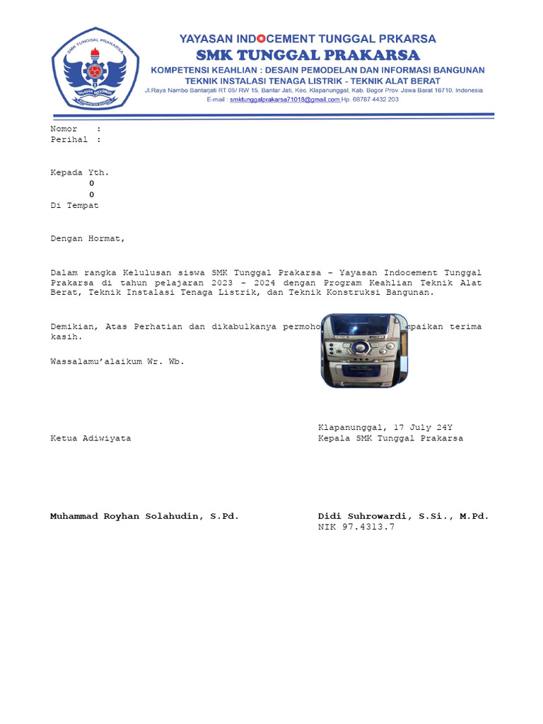 Administrasi Persuratan - SMK | PDF