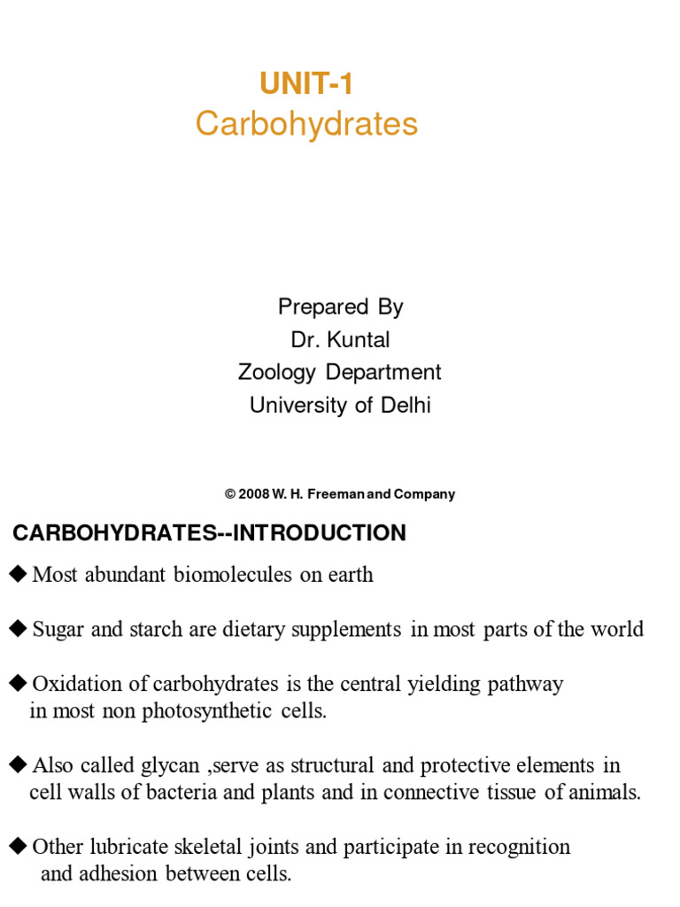 Carbohydrates Kuntal Maam | PDF | Lipopolysaccharide | Carbohydrates