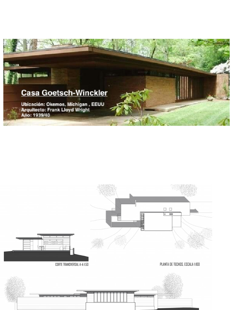 3 - Casa Goetsch-Winckler, Okemos, Míchigan, Arq. Frank Lloyd Wright | PDF