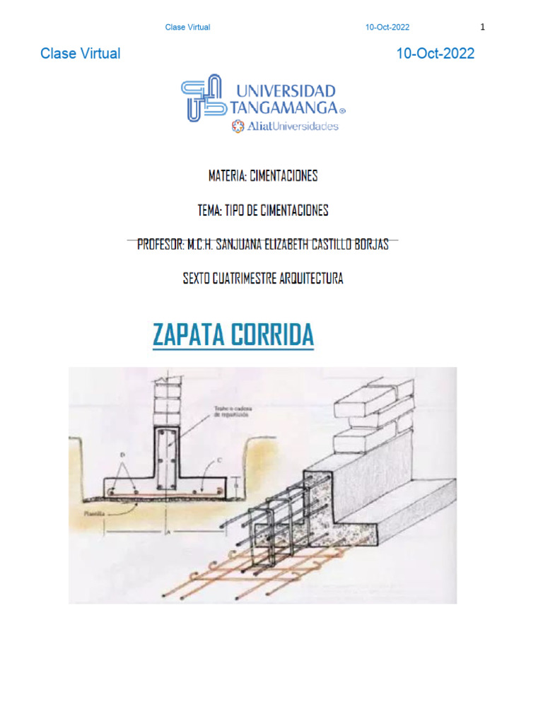 Zapata corrida | Descargar gratis PDF | Fundación (Ingeniería ...