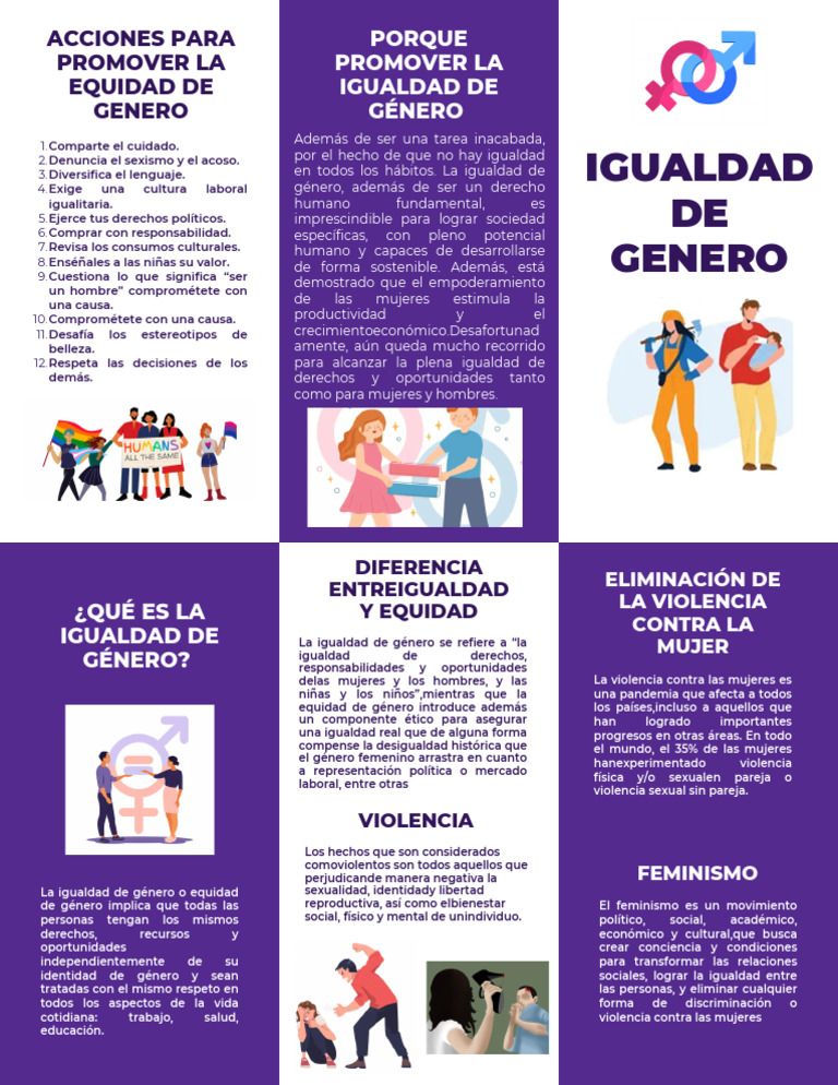 Folleto Igualdad de Genero | PDF | Igualdad de género | Estudios de género