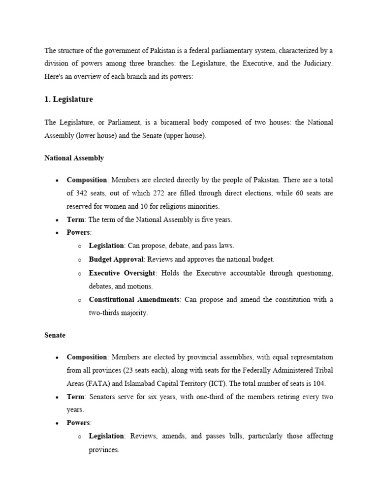 Structure of Govt | PDF | Legislature | Supreme Courts