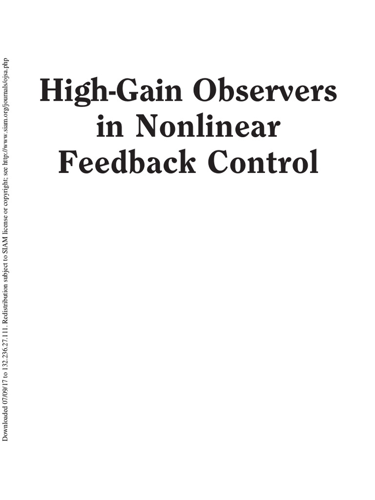 High-Gain Observers in Nonlinear Feedback Control: DC31 - Khalil - FM ...