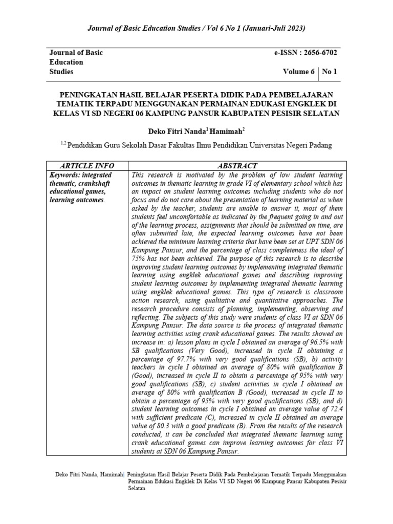 Artikel - Deko Fitri Nanda - UNP | PDF