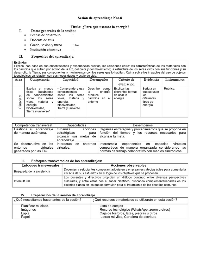 1°s8 CT Exp9 | PDF | Aprendizaje | Evaluación