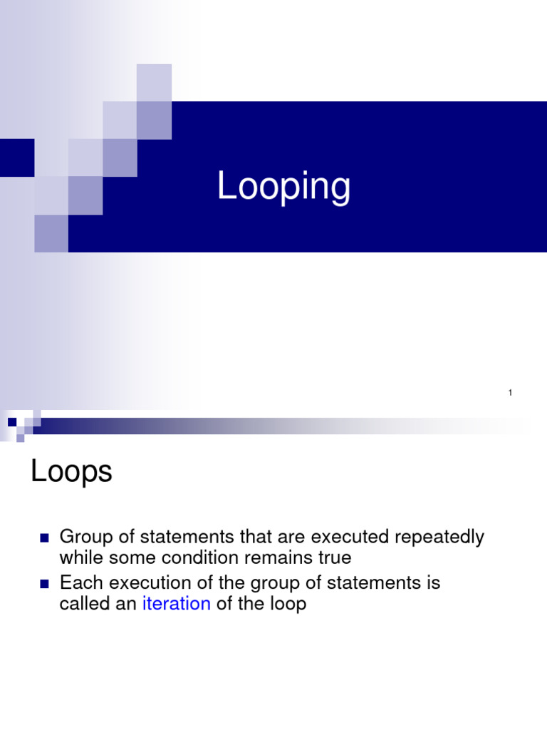 Looping | PDF | Control Flow | Computer Engineering