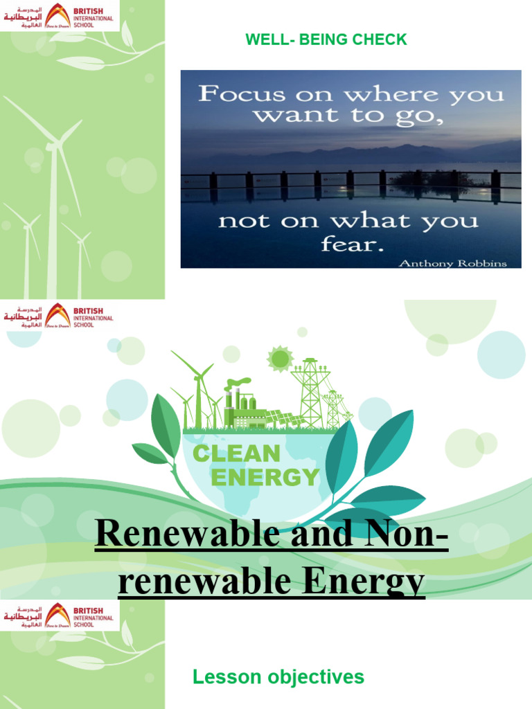 Lesson - Renewable & Non-Renewable | PDF | Renewable Energy ...
