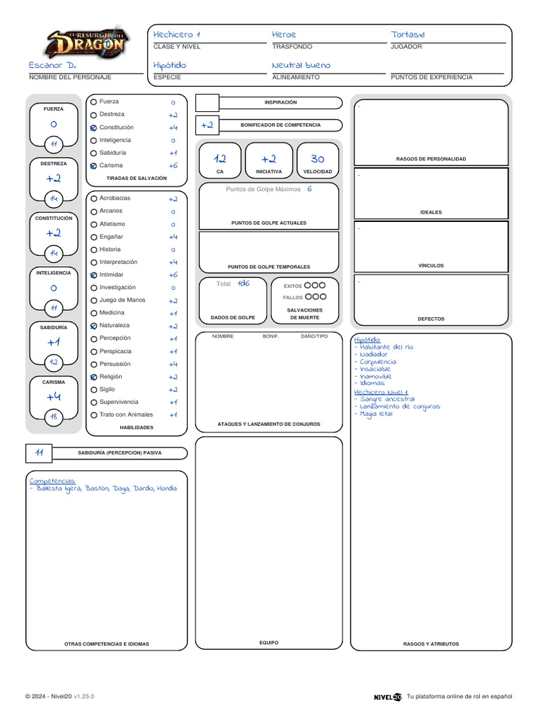 Escanor D Nivel 1 | PDF
