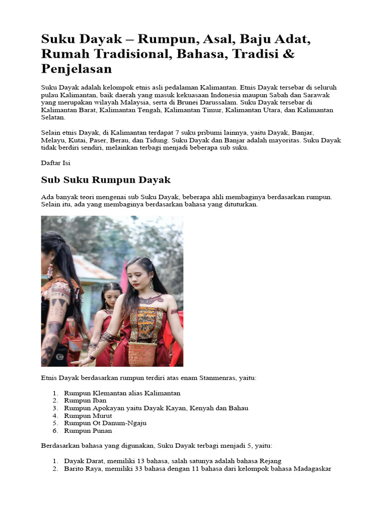 Suku Dayak | PDF
