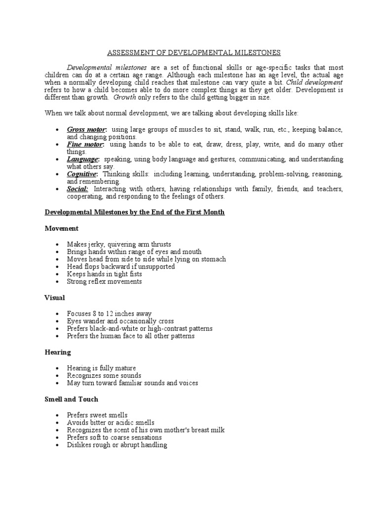 Developmental Milestones | PDF | Child Development | Relationships