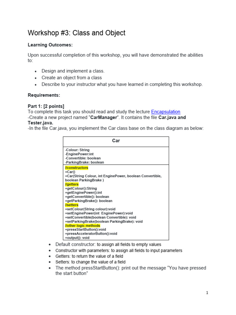 Lab3 Pdf Constructor Object Oriented Programming Programming