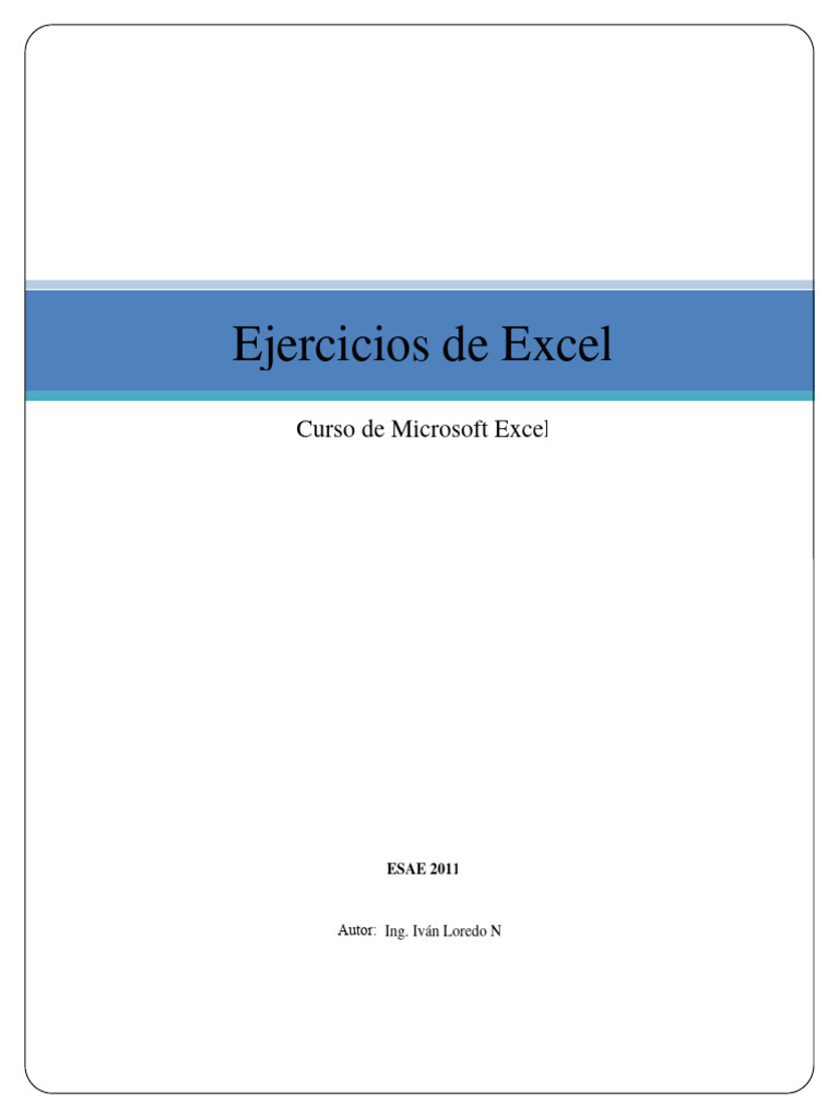Ejercicios de Excel 2011 | PDF | Microsoft Excel | Economias