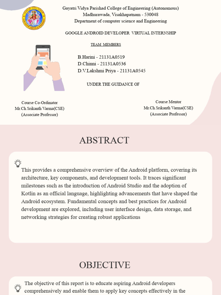 Intern PPT Final | PDF | Android (Operating System) | Mobile App