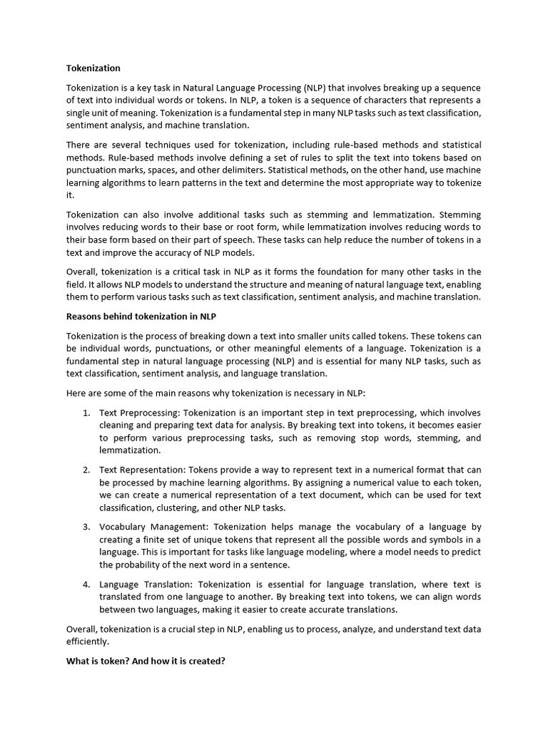 NLP-1 (Tokenization) | PDF | Machine Learning | Word NLP-1 (Tokenization) | PDF | Machine Learning | Word