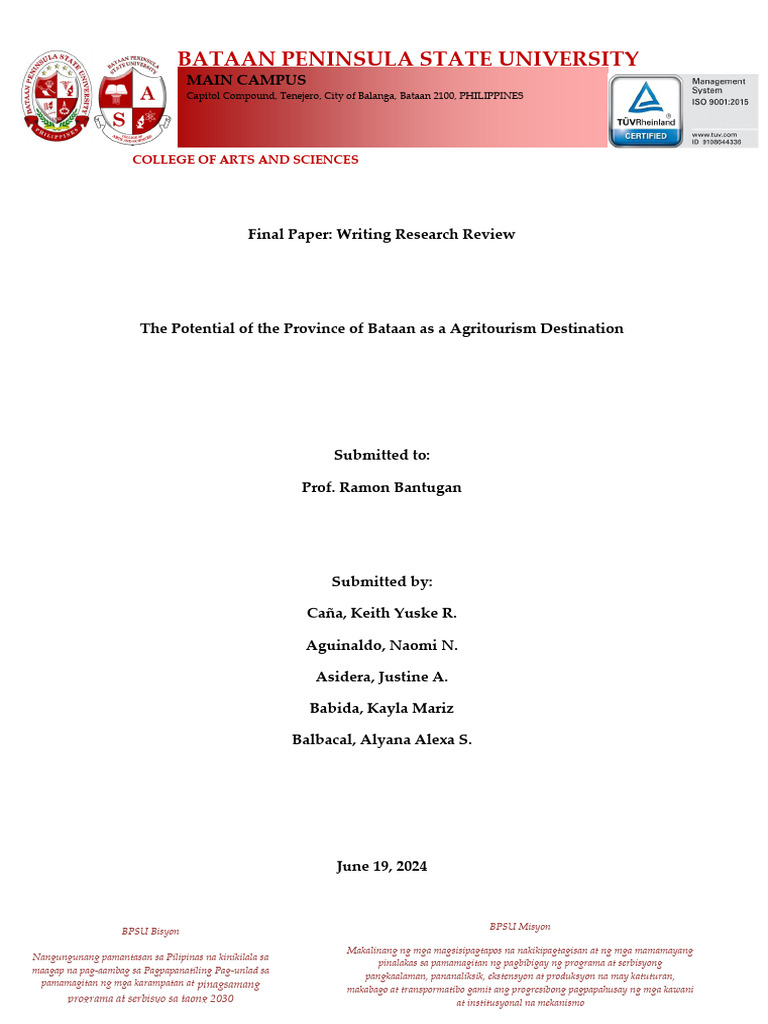 Final Paper - Writing Research Review | PDF | Methodology | Survey ...