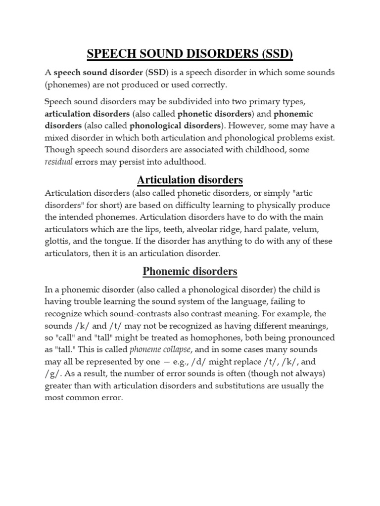 Speech Disorders: Causes & Types | PDF | Human Communication | Linguistics