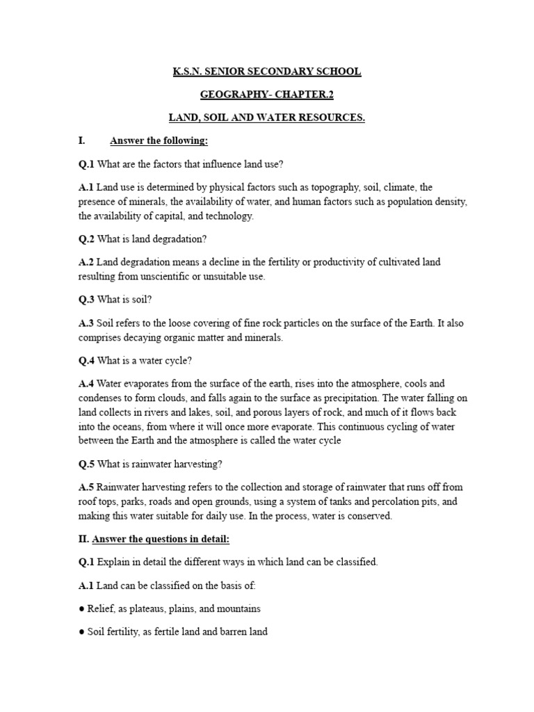 Geography CH-2 | PDF | Soil | Water