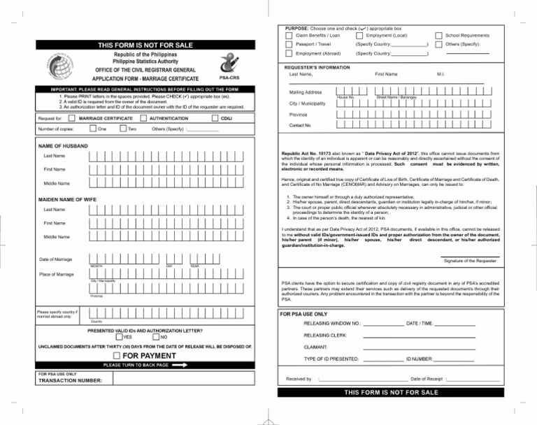 PSA Marriage Certificate Request Guidelines | PDF | Social Science | Law