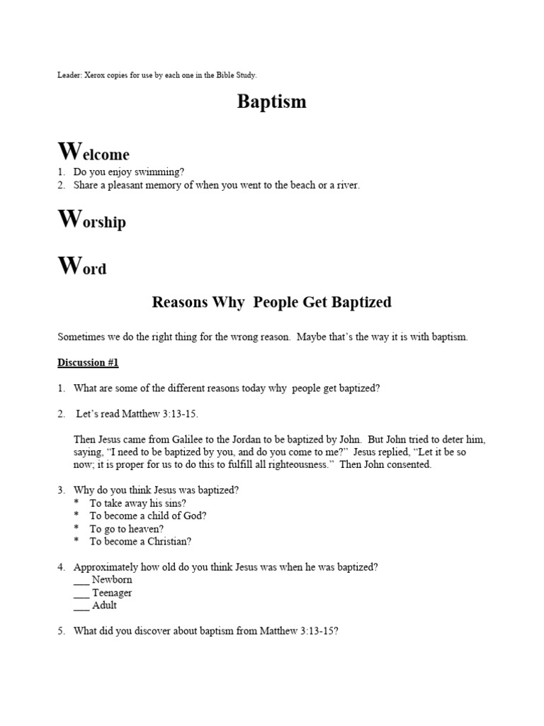 Bapt BSEng | PDF | Baptism | Jesus