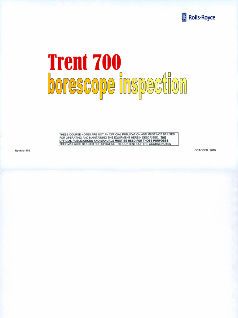 Trent 700 Borescope Inspection | PDF
