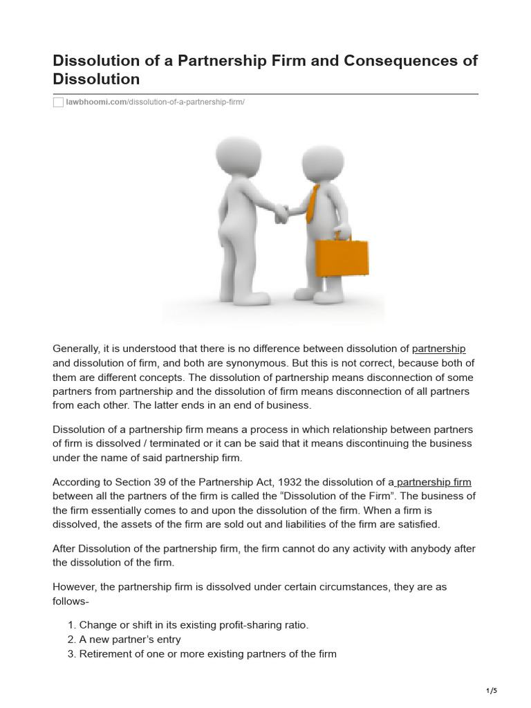 Consequences of Partnership Dissolution | PDF | Partnership | Liquidation