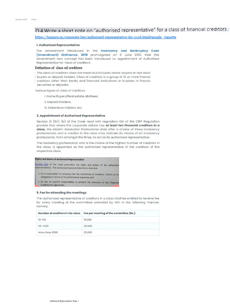 Authorised Representative | PDF