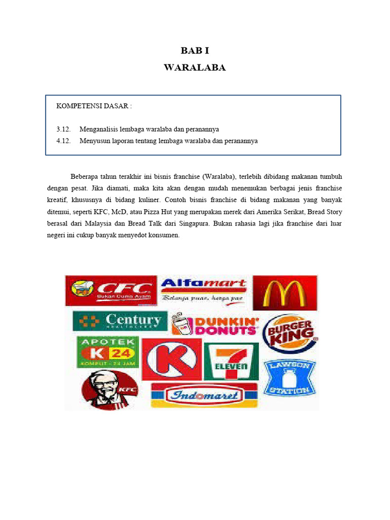Pengertian Waralaba | PDF