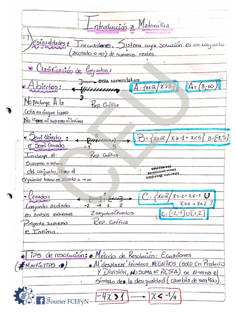 Carpeta Intro a Matemática CEU | PDF
