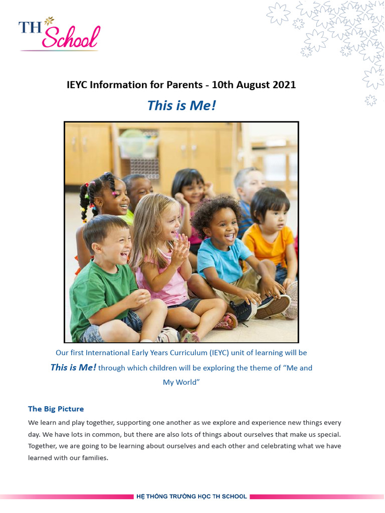 International Early Years Unit 1 This Is Me (Eng) | PDF | Learning ...