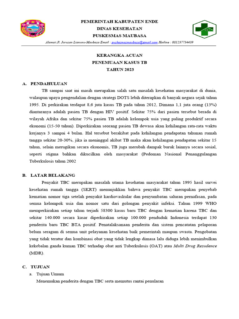 Kak Penemuan Kasus TB | PDF