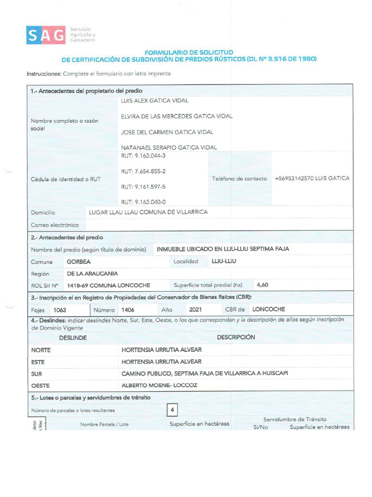 Gatica Vidal Rol 1418-69 | PDF