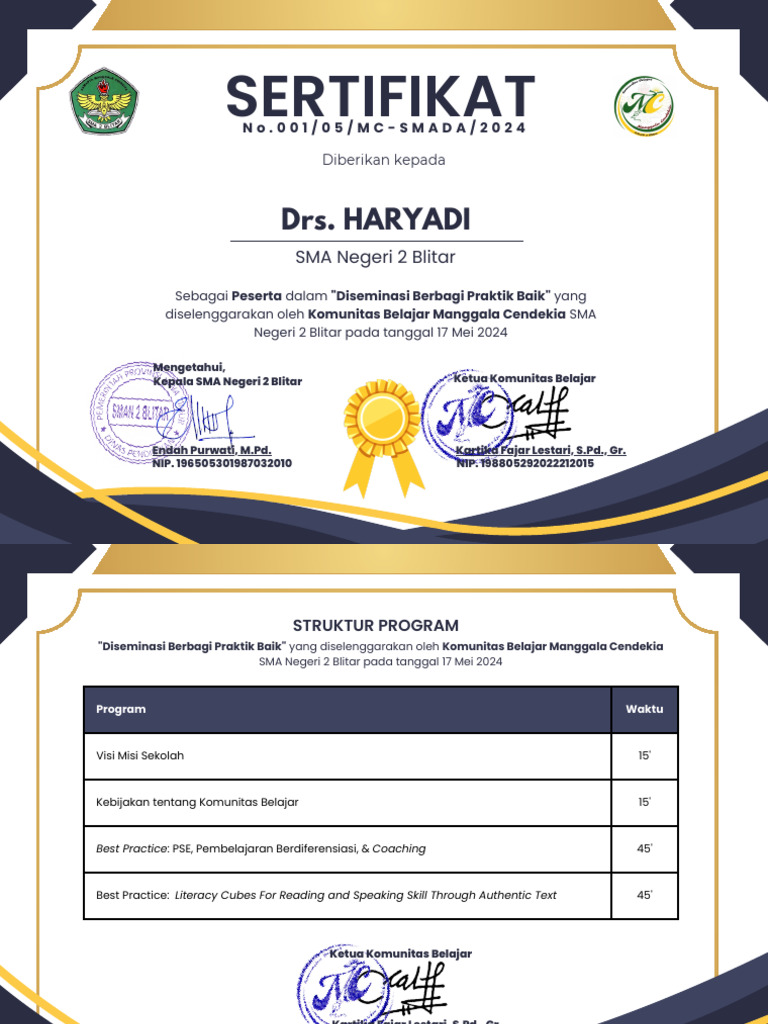 Sertifikat Kombel | PDF | Karier & Perkembangan