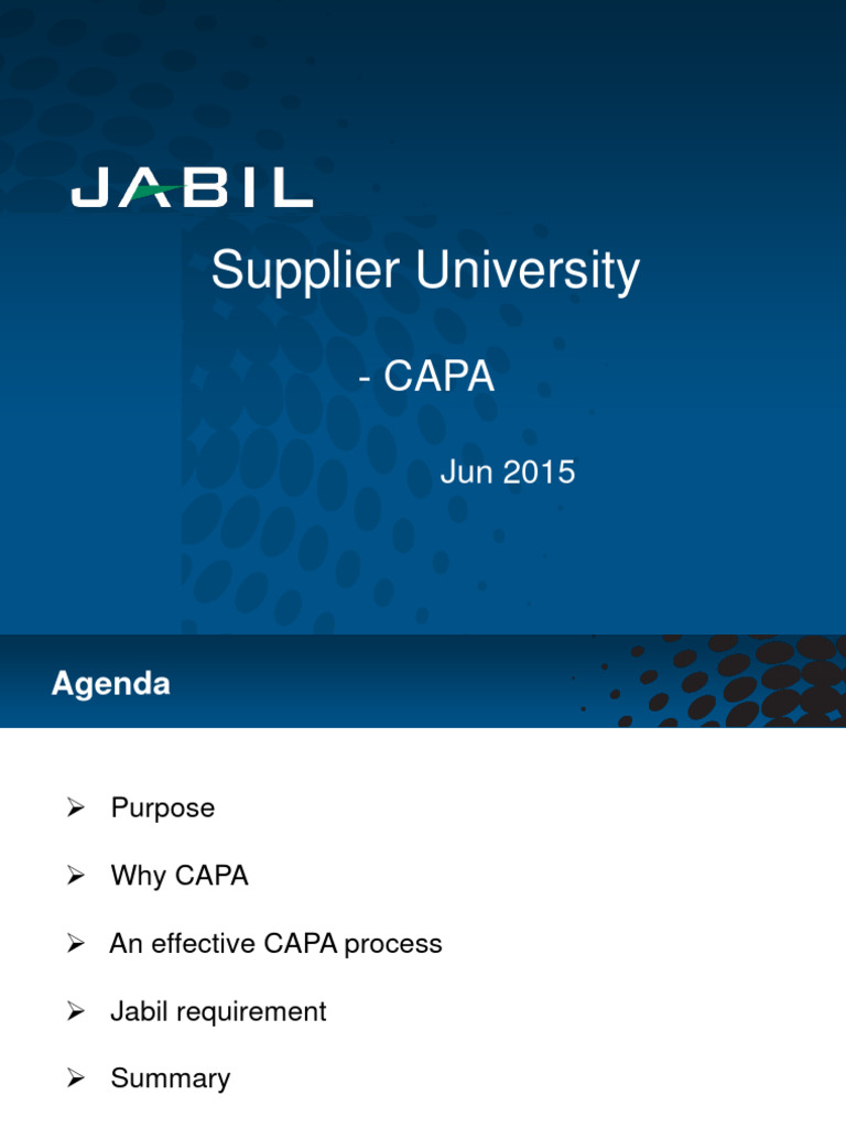 supplier-university-capa-english | PDF | Systems Thinking