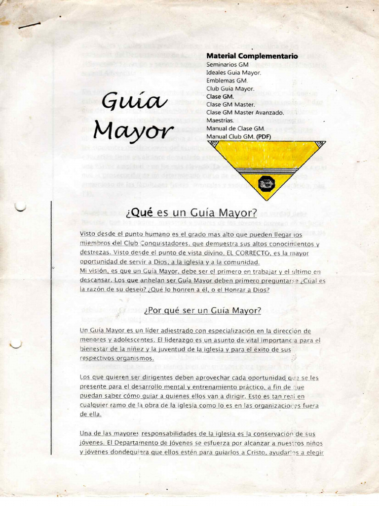 Que es un guía Mayor | PDF