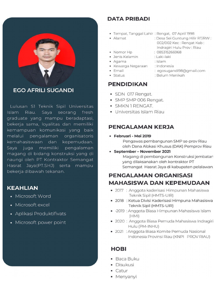 CV Ego Sugandi - Merged | PDF