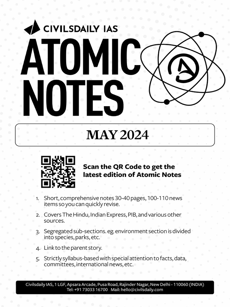 Atomic Notes - May Civilsdaily | PDF | Bail | Coral